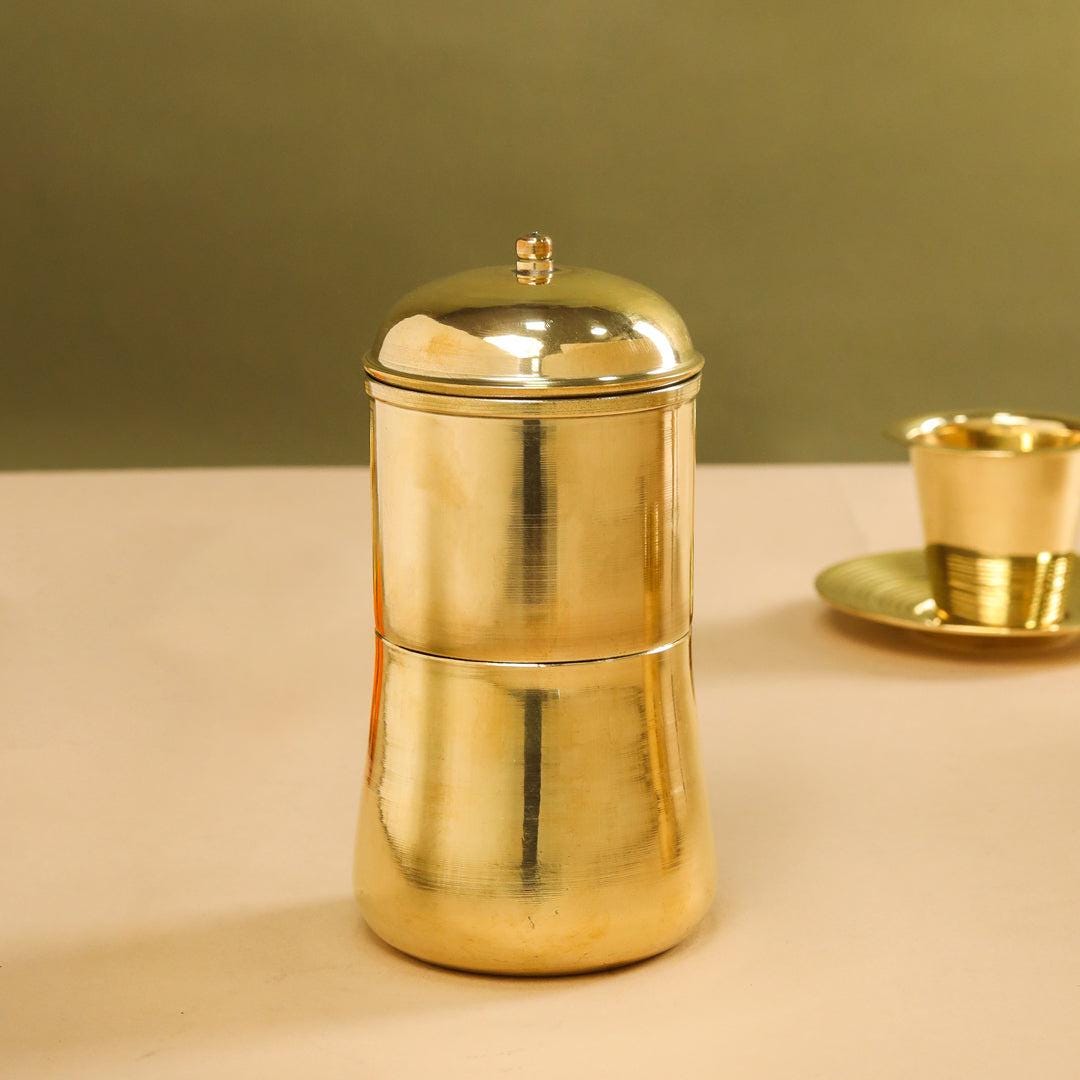 Brass Coffee Filter Machine 6.5 Inch Indian Kitchen Item - Etsy