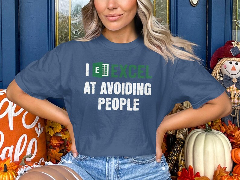 Spreadsheet Over Small Talk Shirt – Funny Introvert Excel Parody Tee ...