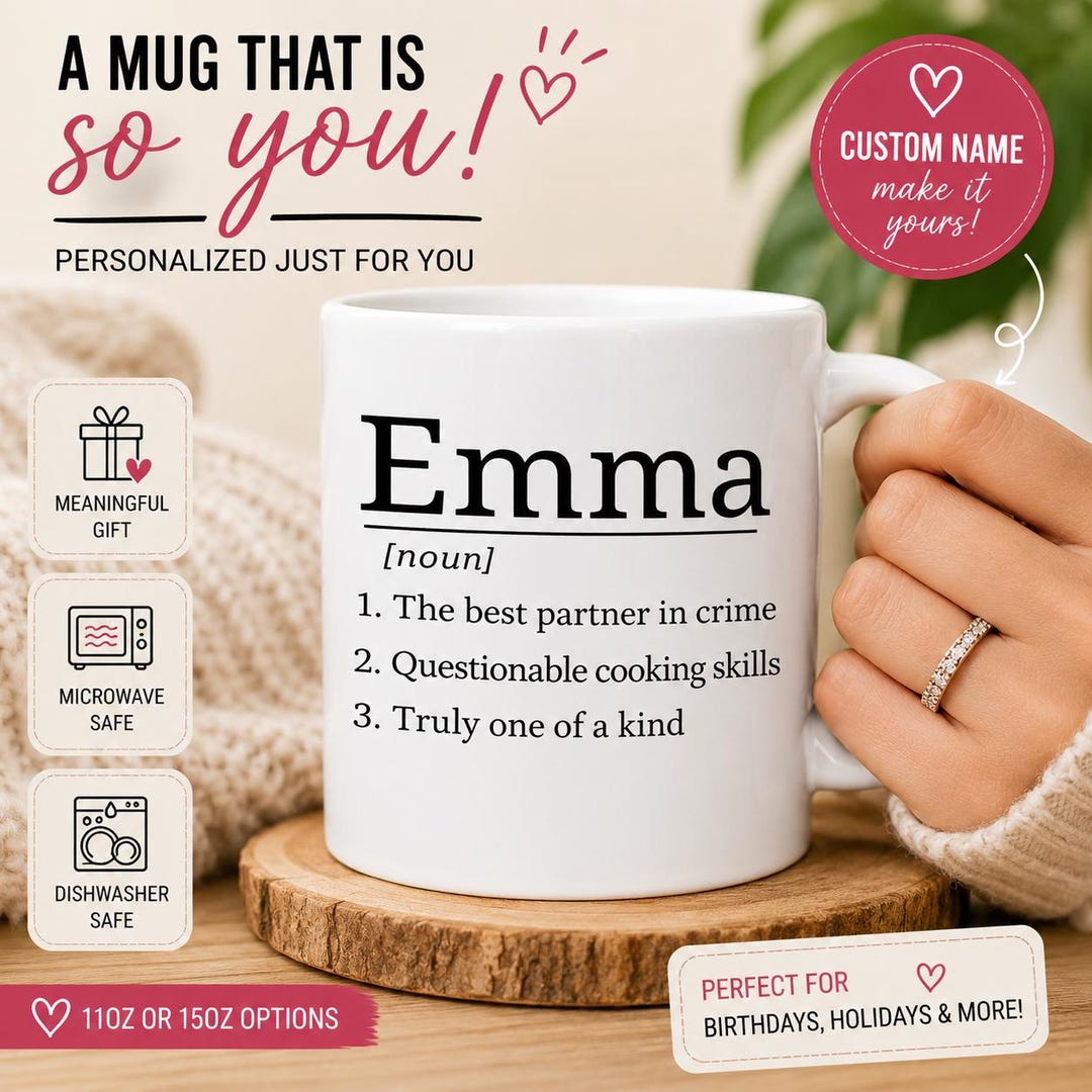 Personalized Name Definition Mug, Custom Name and Text Mug, Funny ...