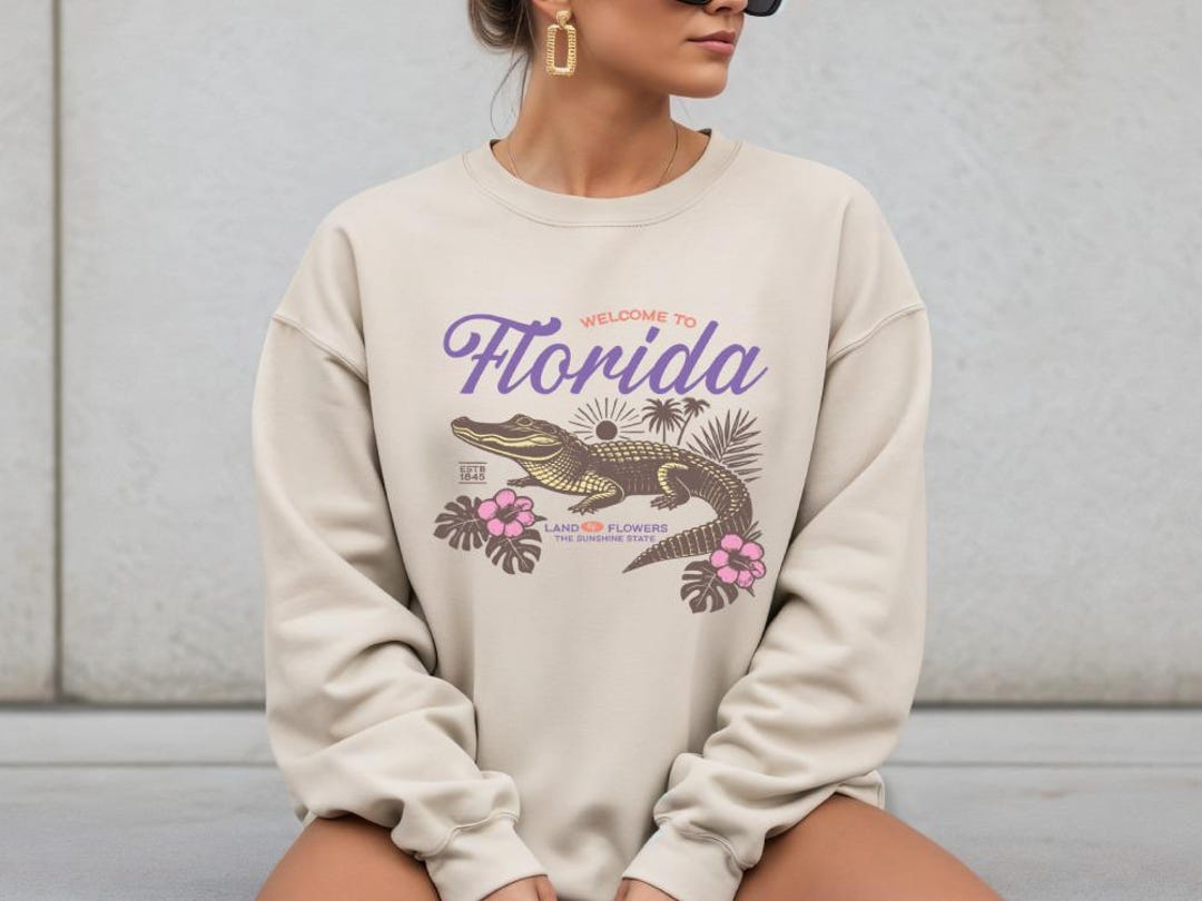Welcome to Florida Alligator Shirt – Vintage Sunshine State Souvenir ...