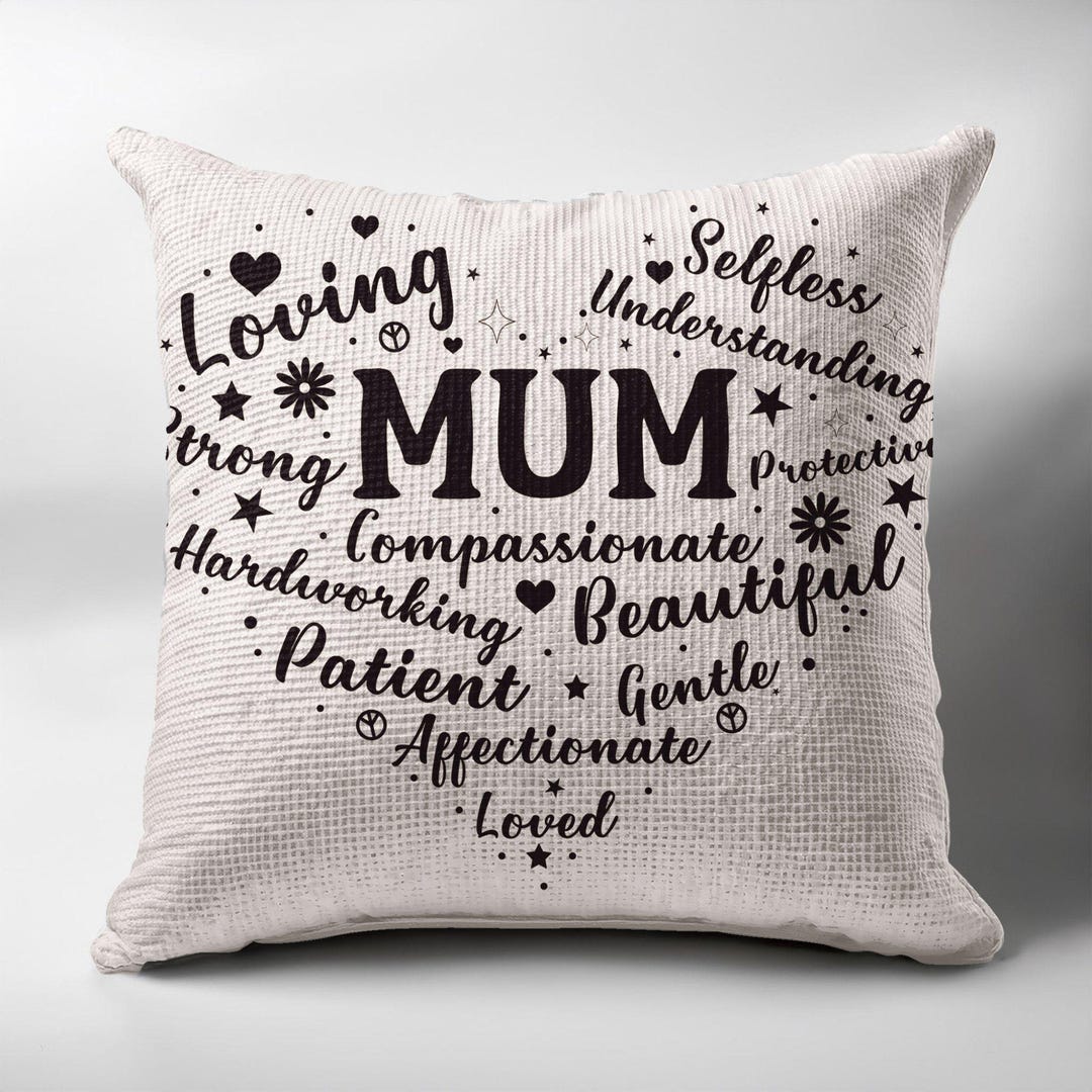 Loving Mum Word Art Heart Design, Perfect Gift for Mothers, Featuring ...