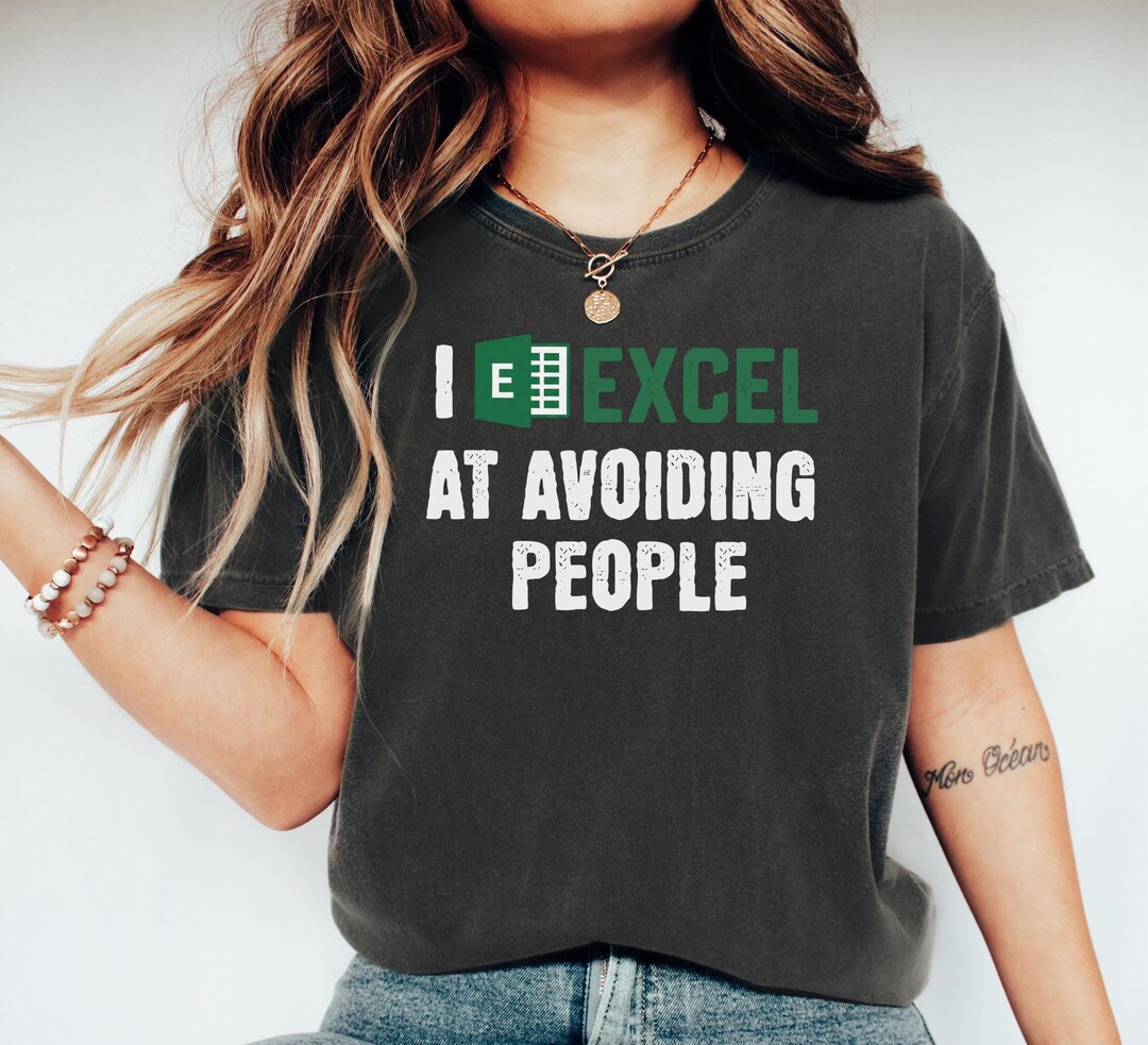 Spreadsheet Over Small Talk Shirt – Funny Introvert Excel Parody Tee ...
