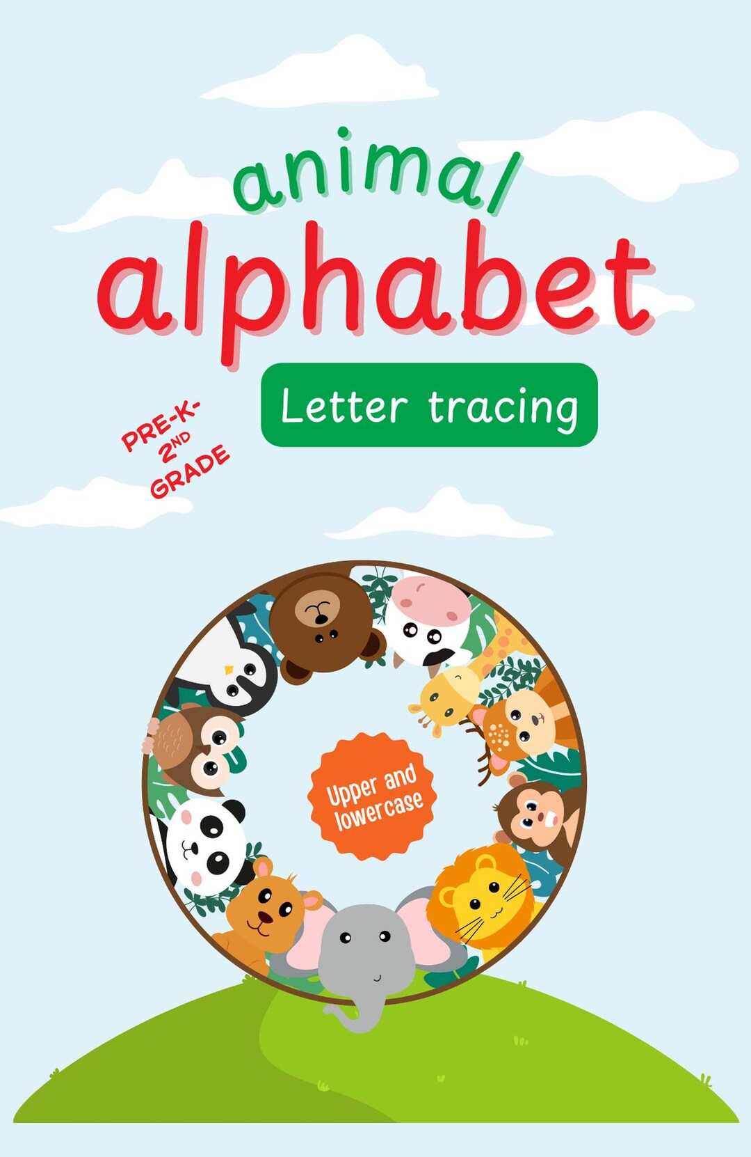 Animal Alphabet-letter Tracing and Coloring Book - Etsy