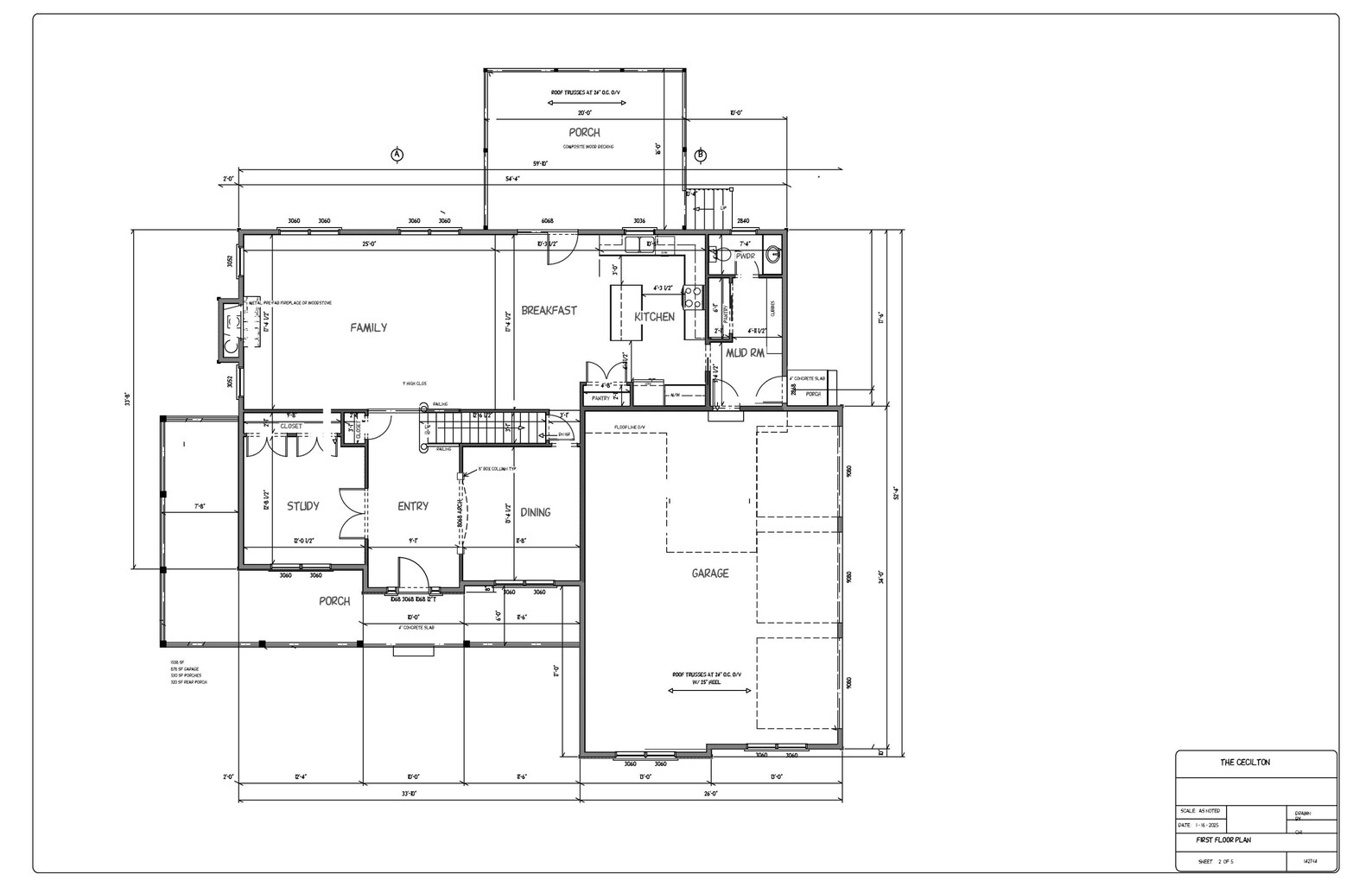 Permit House Plans, House Plans, Custom House Plans, House Floor-plans ...