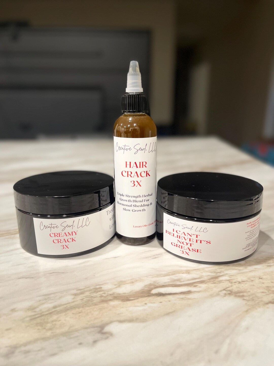 Hair Crack 3X Collection – Oil • Cream • Pomade • Bundle - Etsy