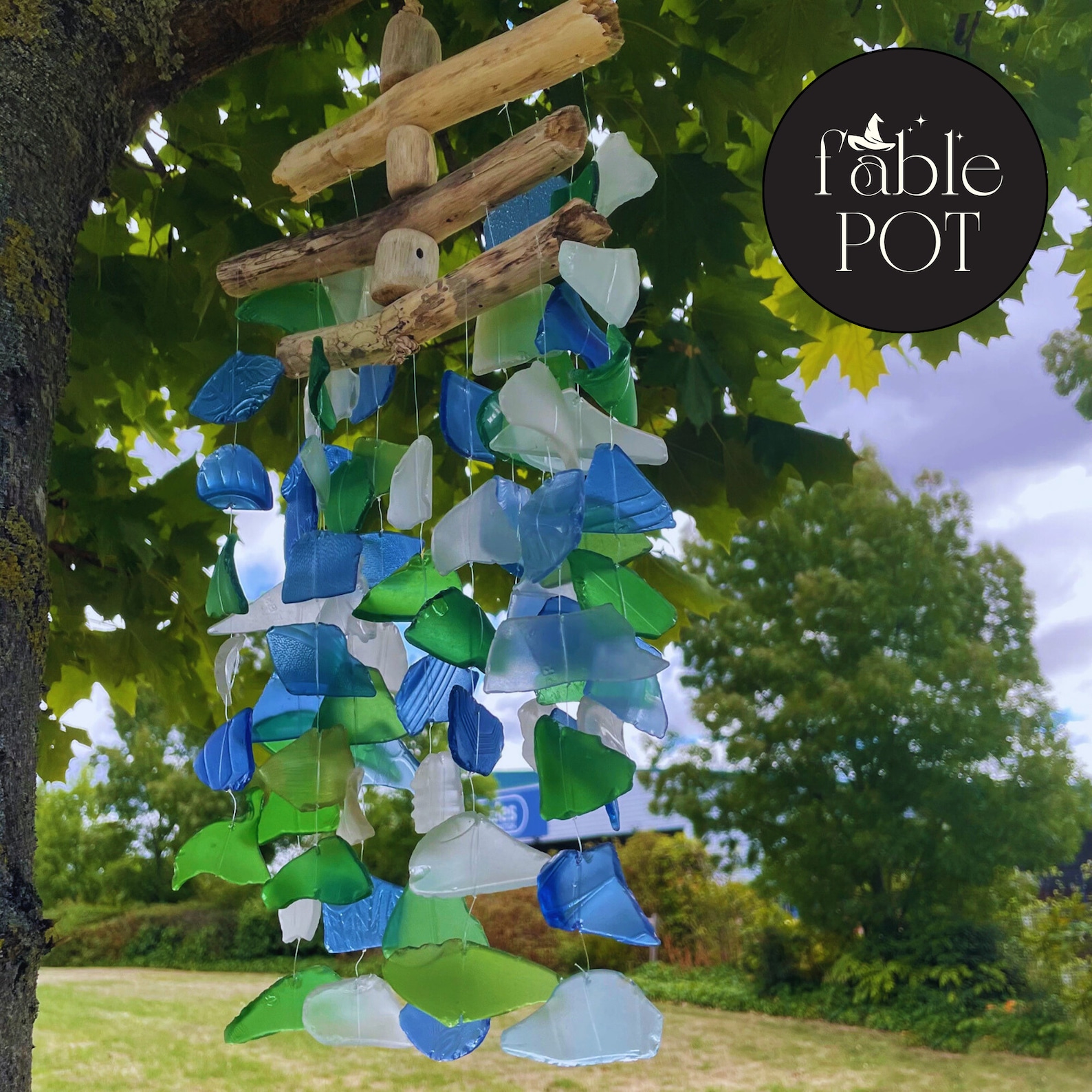 Wind Chime Colourful Crystal Wind Chime Beautiful Gift Recycled Glass ...