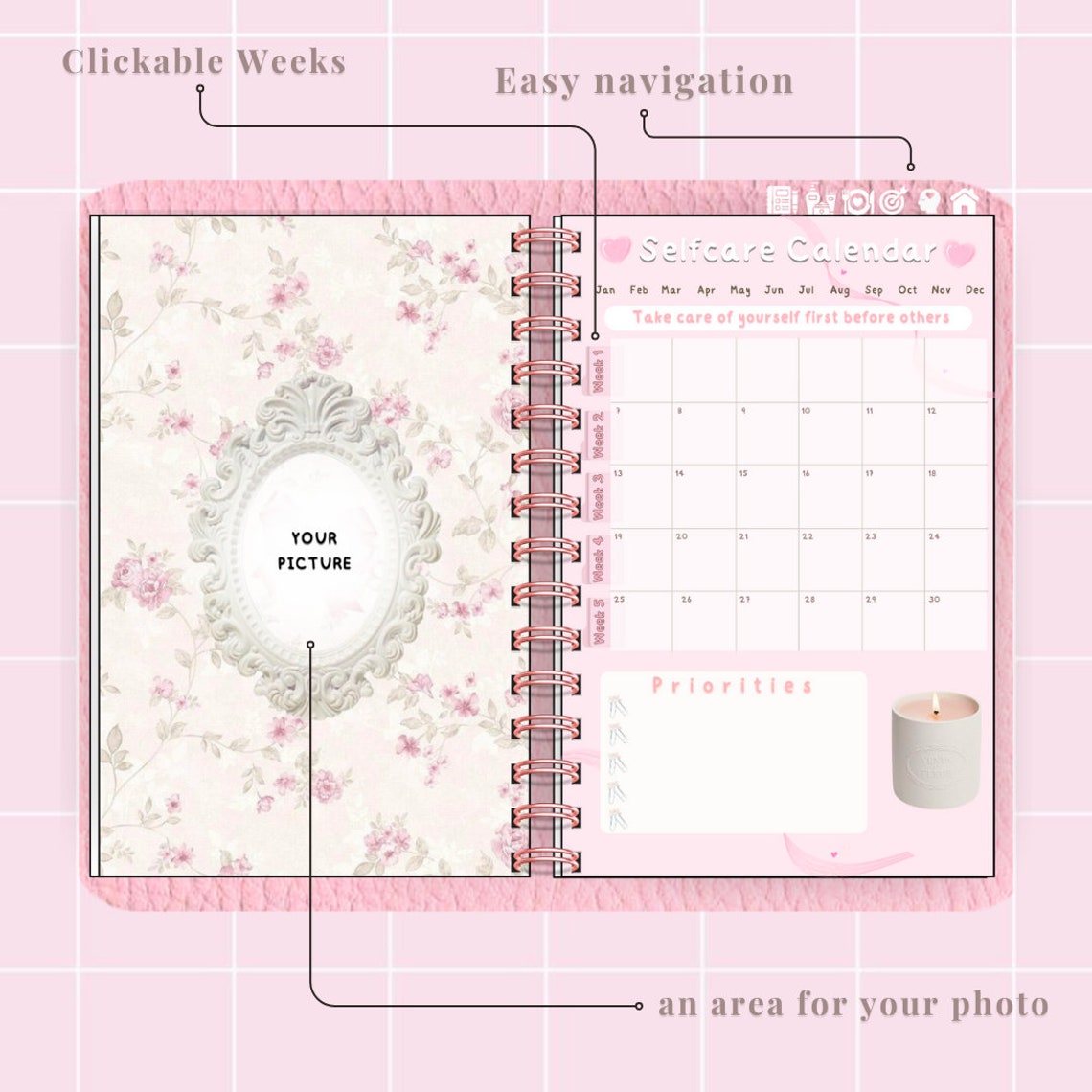 Coquette Digital Planner, That Girl, 2024 Goodnotes Planner, iPad ...