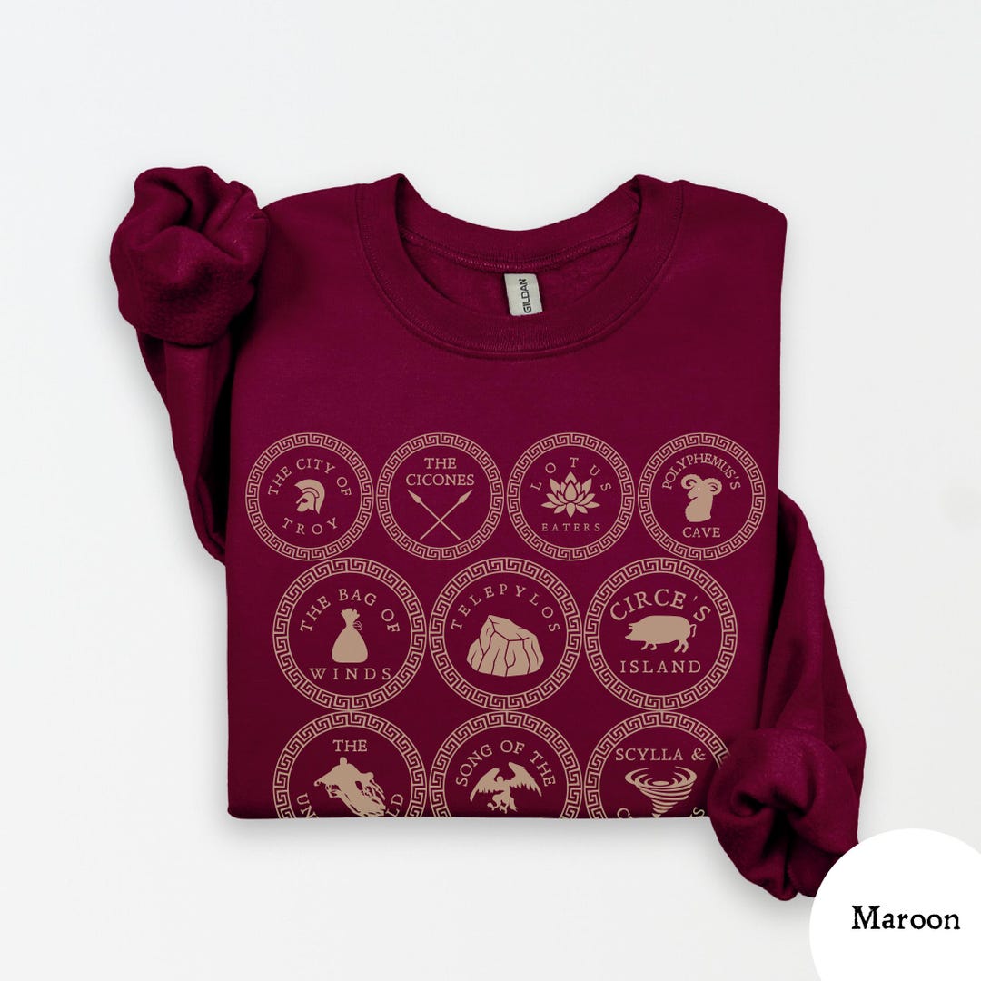 Odysseus's Journey Sweatshirt | Odyssey Adventure Pullover | Greek ...