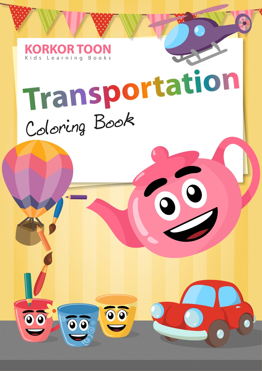 Printable Coloring Book for Kids Transportation - Etsy