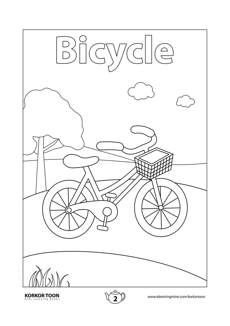 Printable Coloring Book for Kids Transportation - Etsy