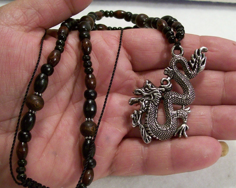Dragon Charmed Talisman Wood Masculine - Etsy