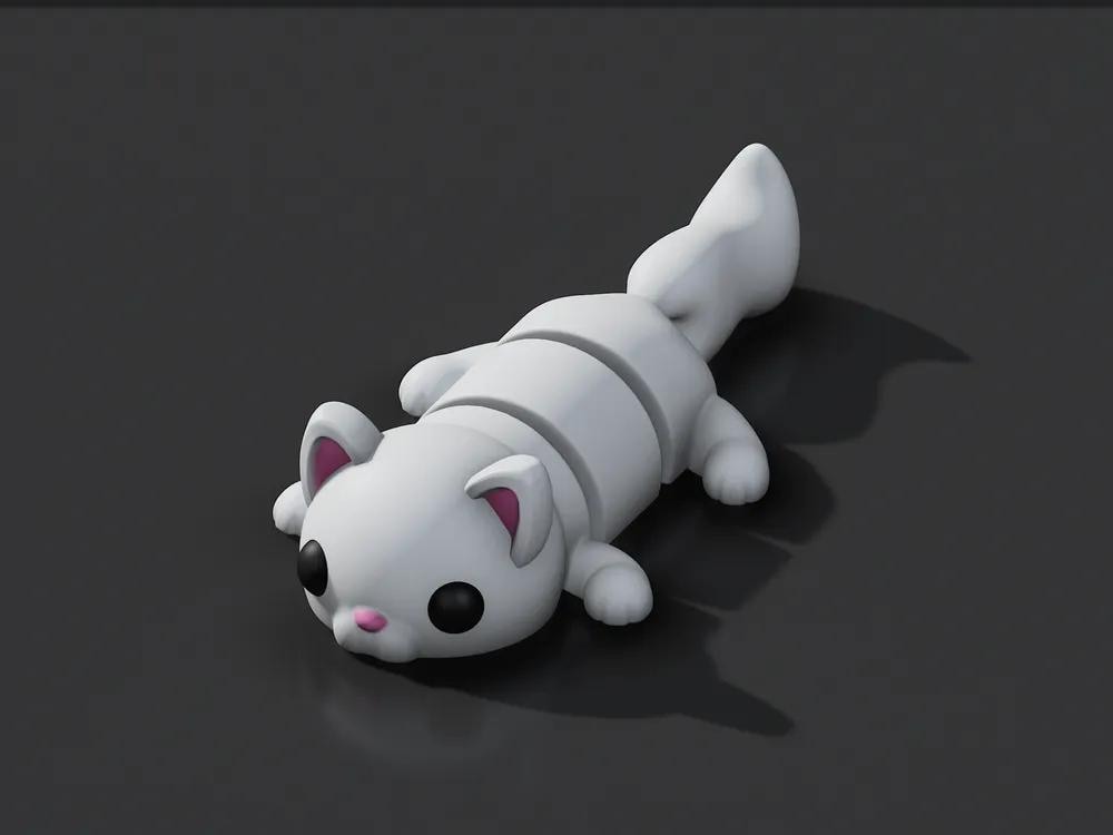 3D STL File Park Figure Articulated Cat, 3D Printing Statue Figure for ...