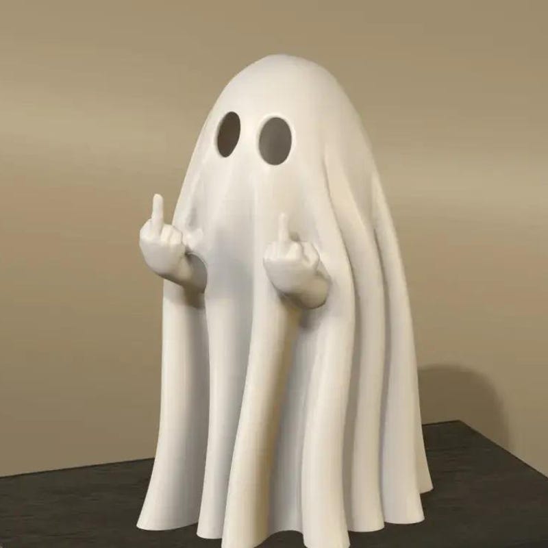Ghost Middle Finger - Etsy