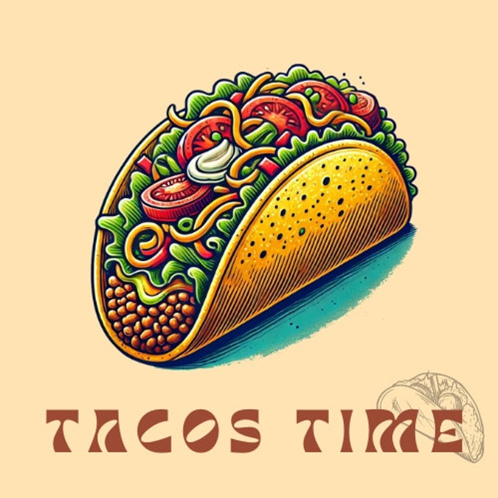 TACOS TIME Canva Template - Etsy