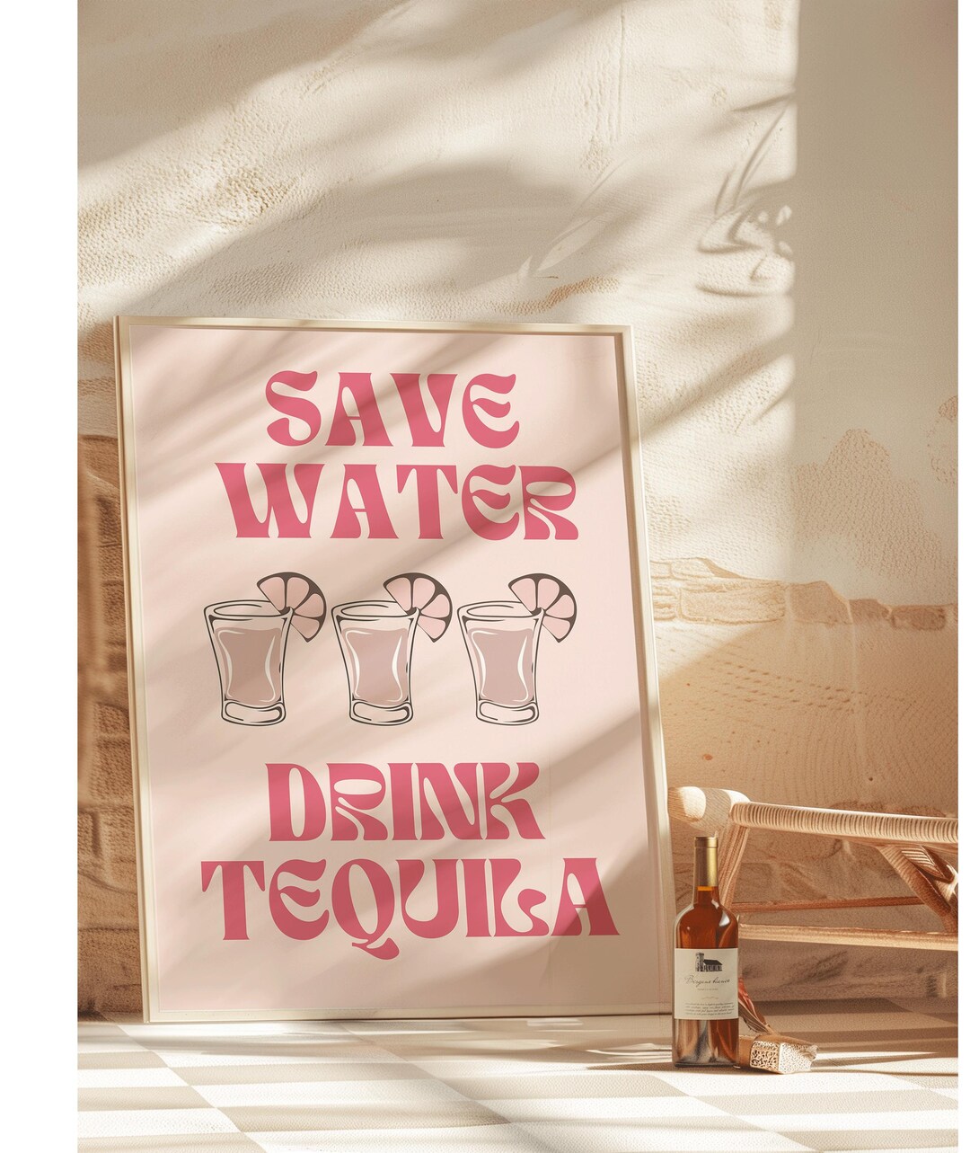Tequila Wall Poster, Colorful Bar Art, Eclectic Art, Aesthetic Poster ...