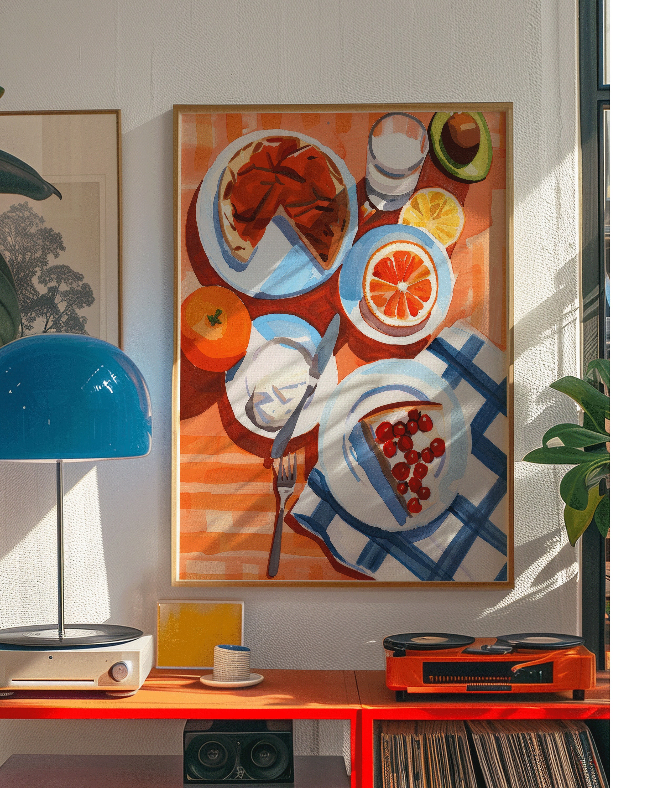 Colorful Kitchen Art Print: Eclectic Food Poster - Etsy