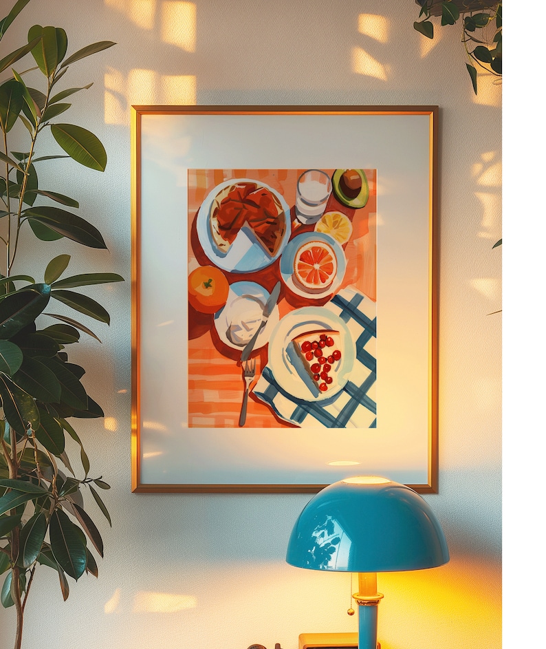 Colorful Kitchen Art Print: Eclectic Food Poster - Etsy