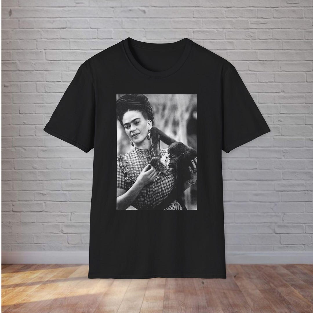 Frida Shirt, Beloved Pet Monkey. Photo, History, Latin American Art ...
