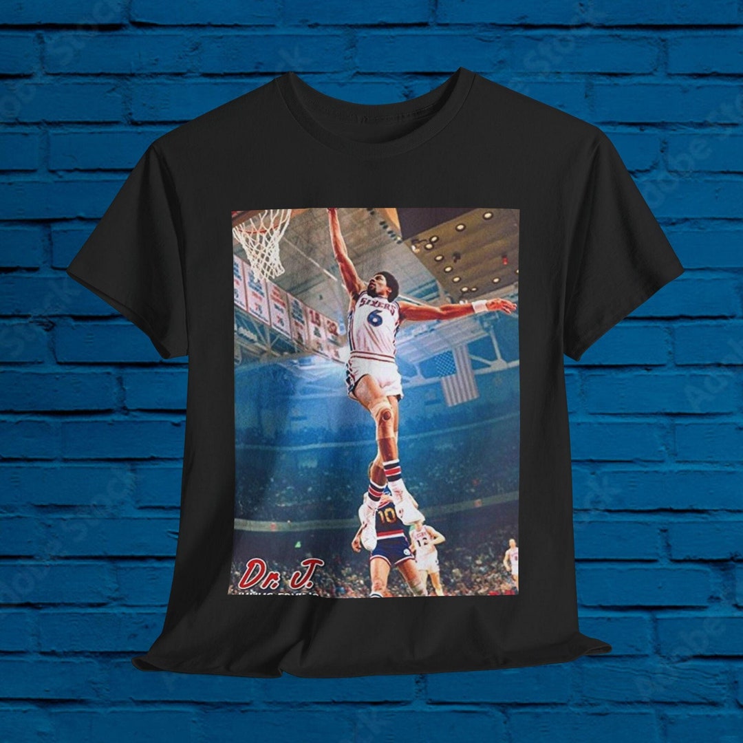 Dr. J Shirt Iconic Dunk, Julius Erving, NBA, Los Angeles, Basketball, Boston, Cel, Kobe, Wilt ...