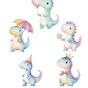 Cute Dinosaur Clip Art Digital File Dinosaur Png Watercolor Dinosaur ...