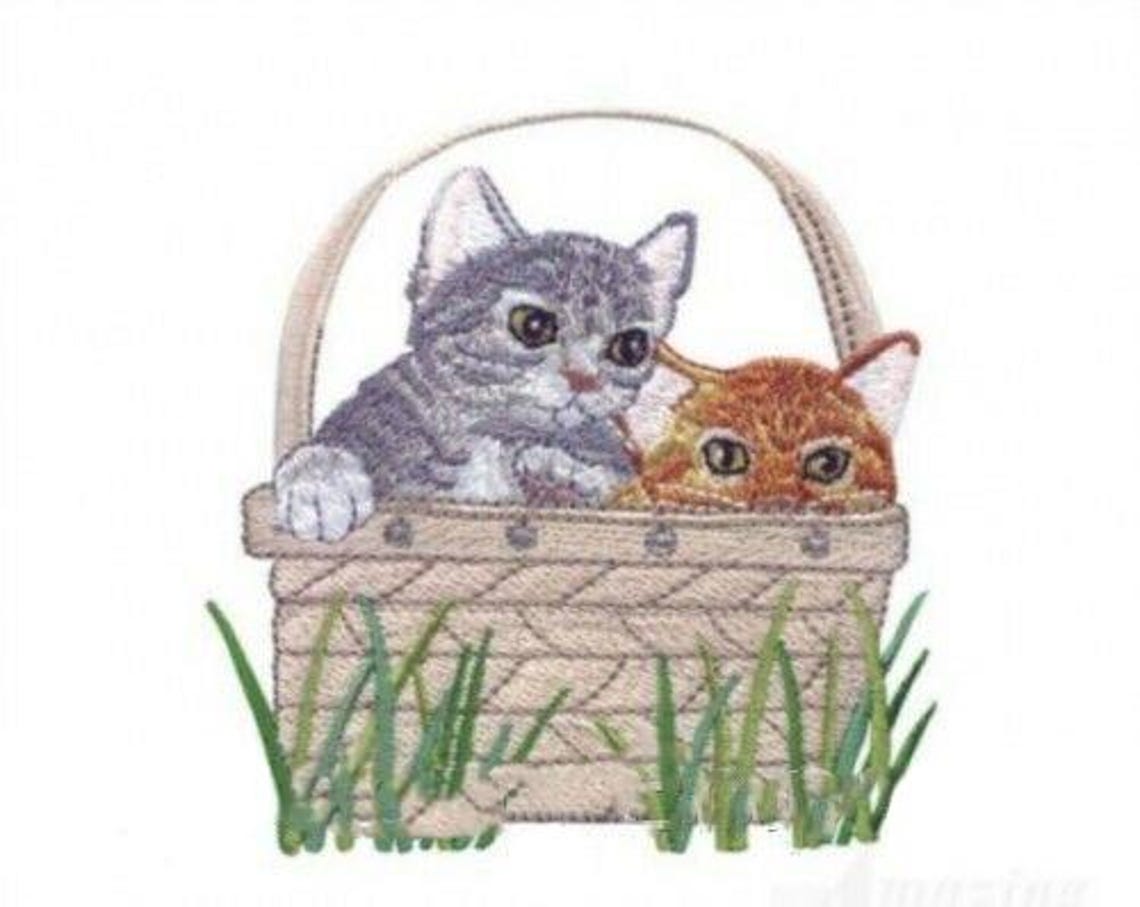 Kitten Capers Cat Embroidery Designs - Instant Download for 4x4 and 5x7 ...
