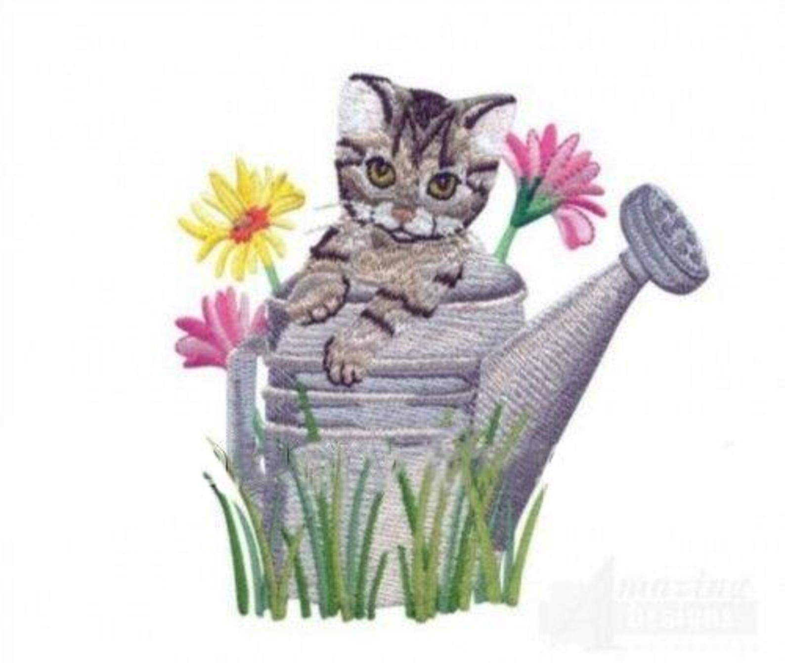 Kitten Capers Cat Embroidery Designs - Instant Download for 4x4 and 5x7 ...