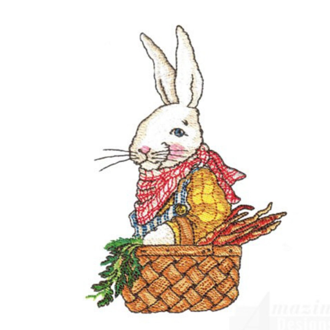 Rabbits in My Garden Embroidery Designs - Instant Download for 4x4 and ...