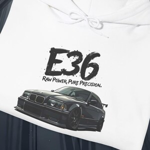 BMW M3 E36 Hoodie, Raw Power Pure Precision Hoodie, BMW Enthusiast Gift, BMW Fan Merch, Bmw M3 ...