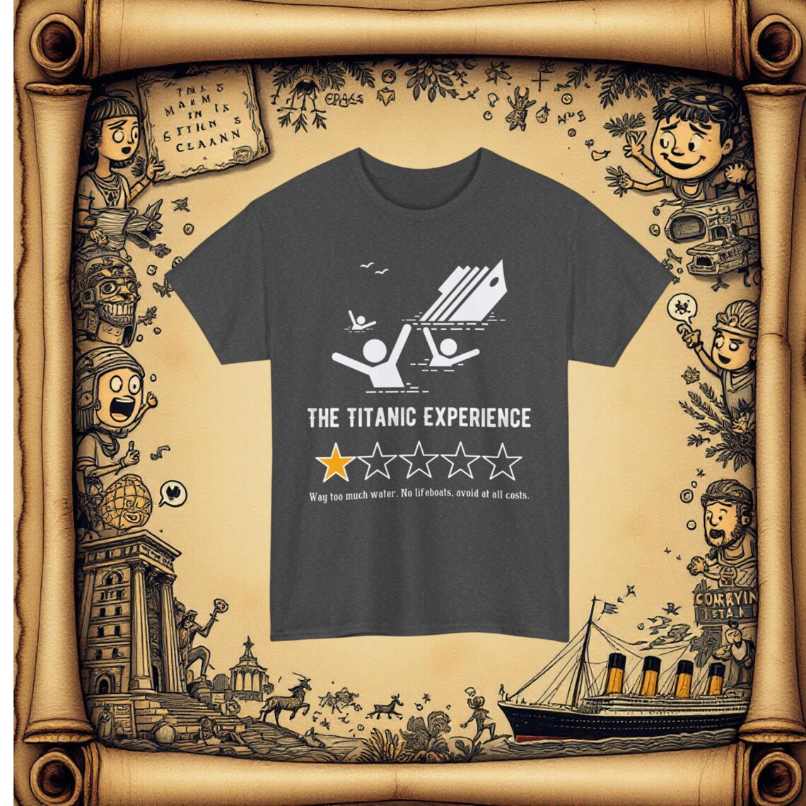 Hilarious Historical 1-star Reviews T-shirt – Funny Gifts for History ...