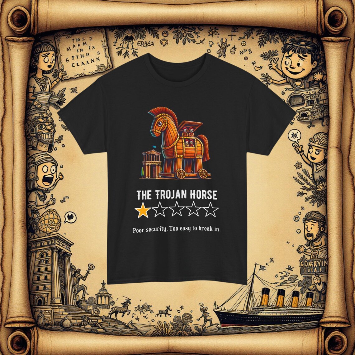 Hilarious Historical 1-star Reviews T-shirt – Funny Gifts for History ...