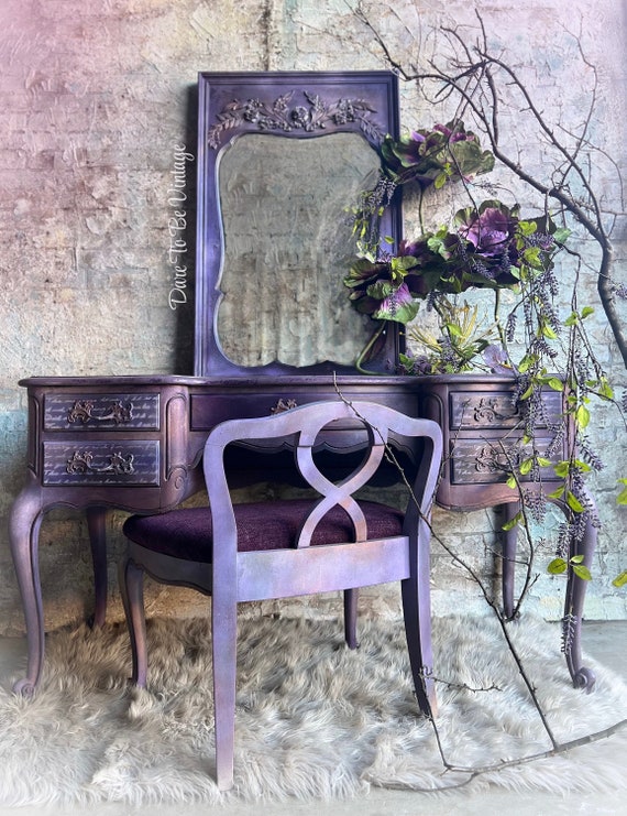 Purple writing desk store