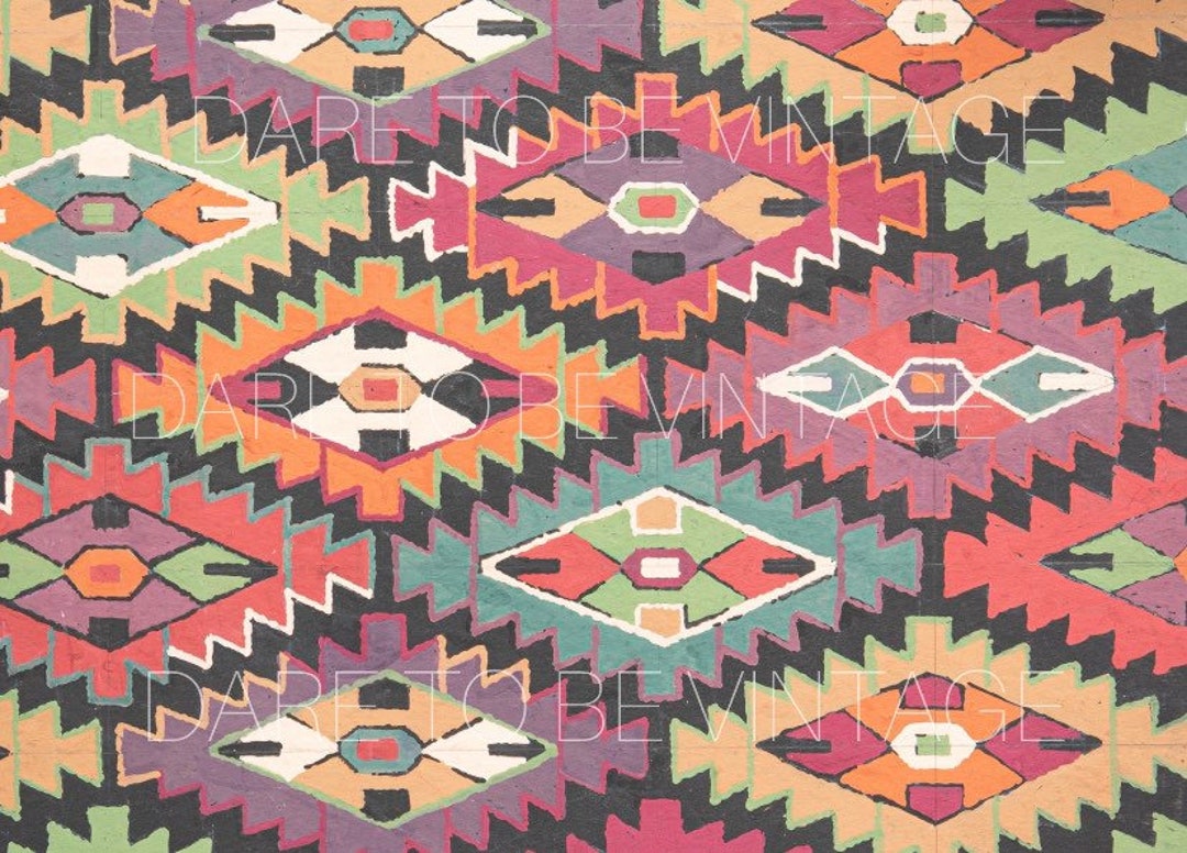 Abstract Geometric Decoupage Tissue Paper, Diy Decor, Mixed Media Art ...