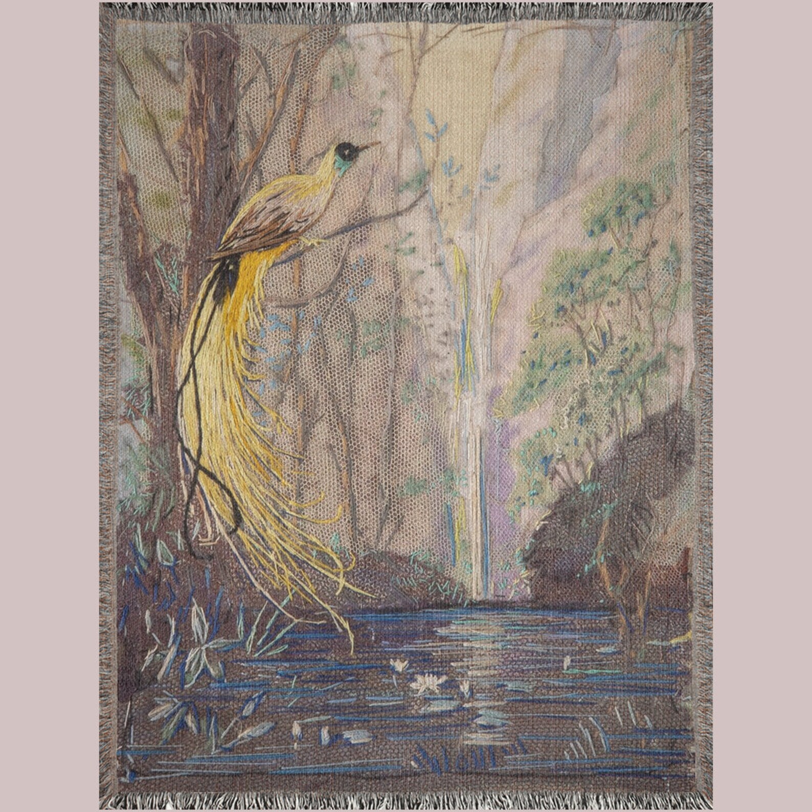 Birds Nature Woven Blanket Tapestry Birds Nature Woven | Etsy