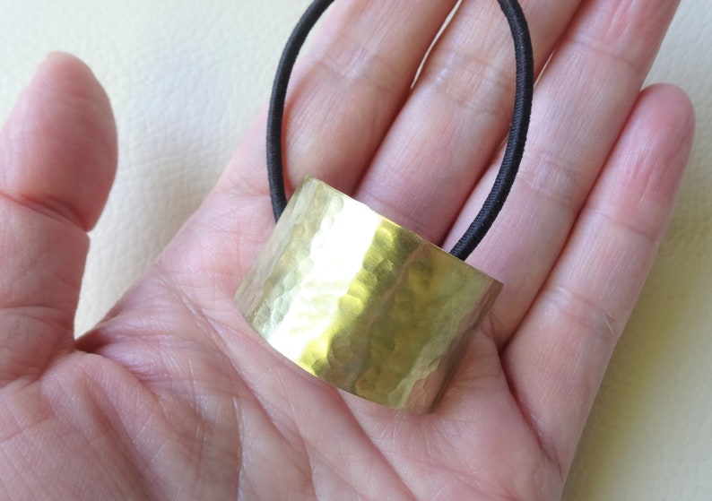 Mini Hammered Metal Hair Cuff, Handcrafted Brass Hair Tie - Etsy