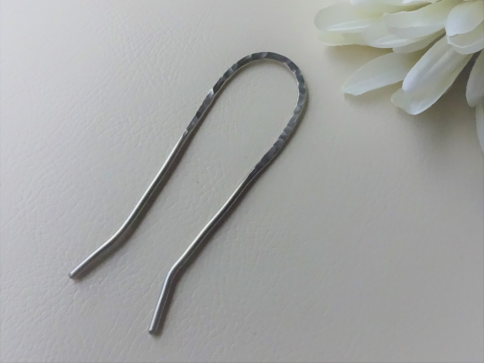 Silver Metal Hair Pin, Hammered Textured, Forged Hair Jewelry - Etsy