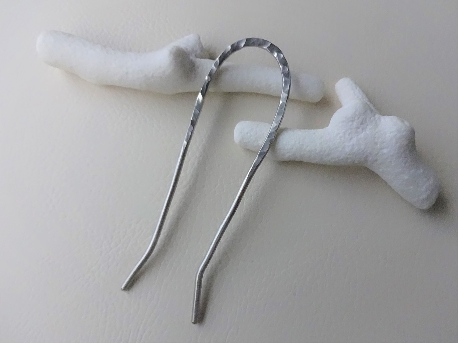 Silver Metal Hair Pin, Hammered Textured, Forged Hair Jewelry - Etsy