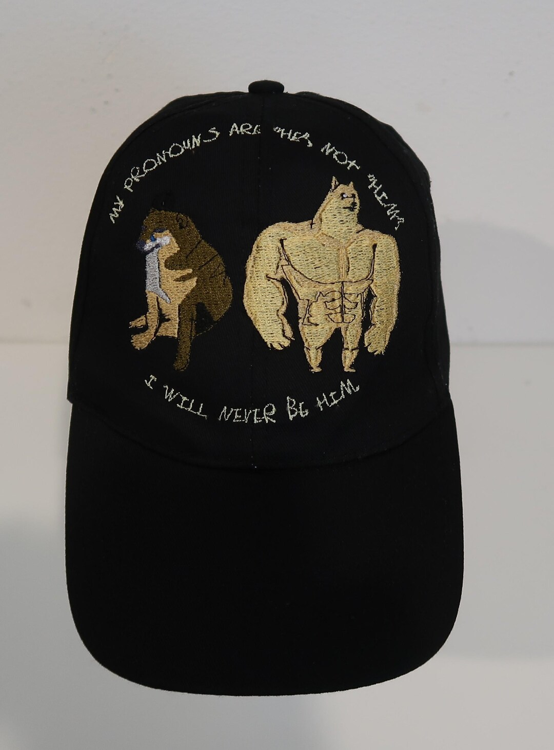 Embroidered Cheems Meme Black Baseball Hat - Etsy