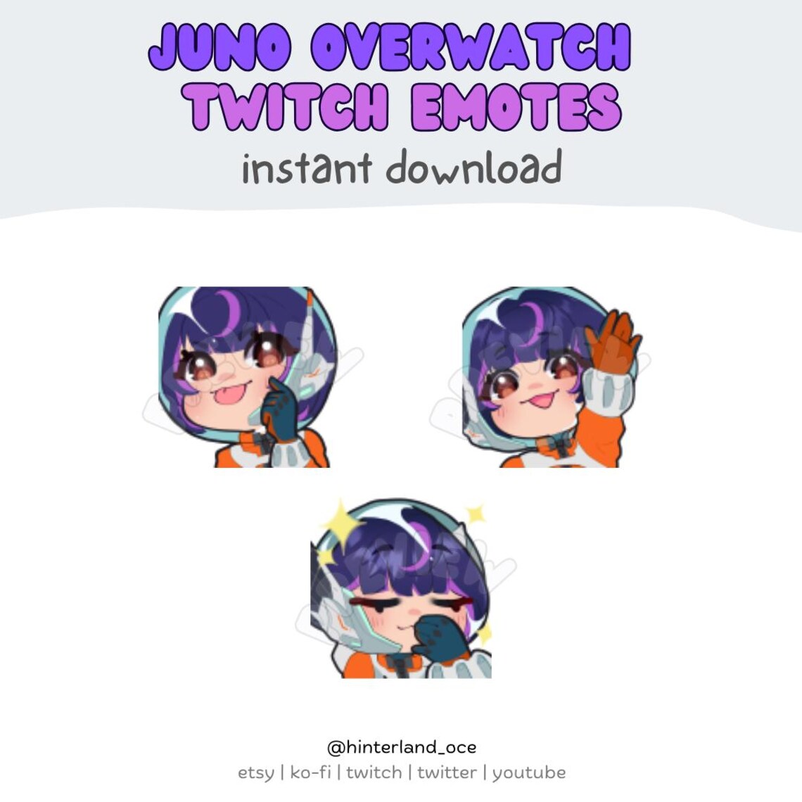 Juno Overwatch Emotes Set of 3 instant Download - Etsy