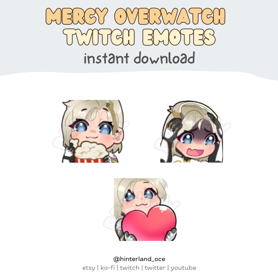 Mercy Overwatch Emotes - Set of 3 (instant Download) - Etsy