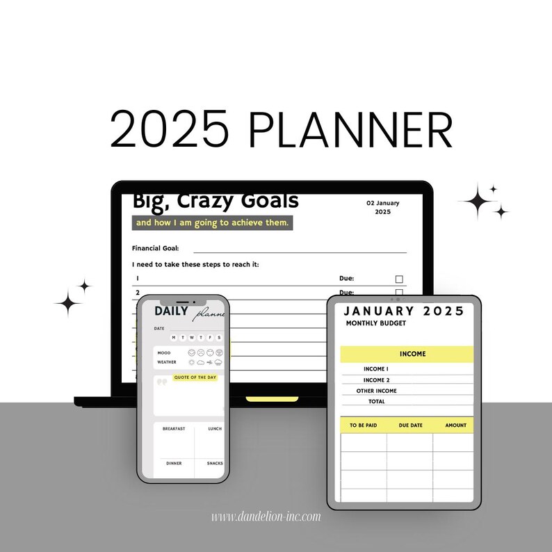 2025 Empowering Growth Planner | Monthly & Weekly Printable Planner ...