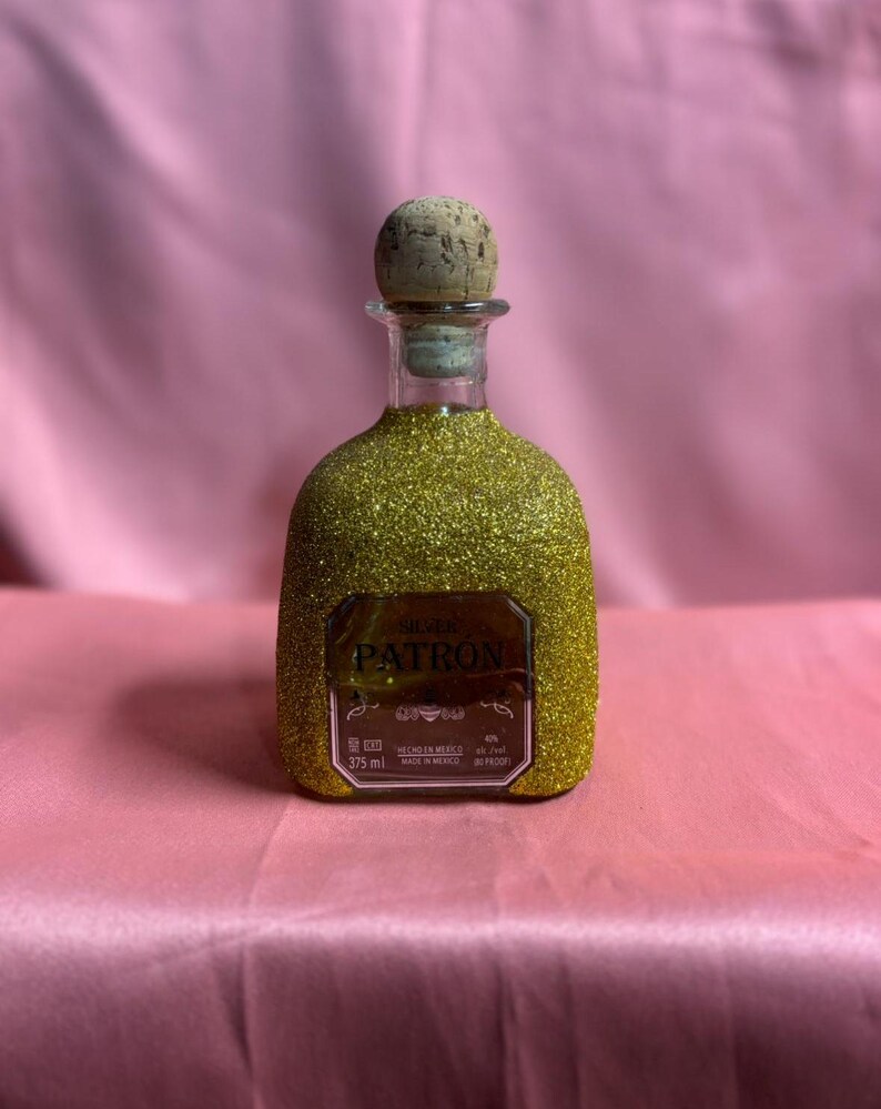 Glittered Patron Bottle - Etsy