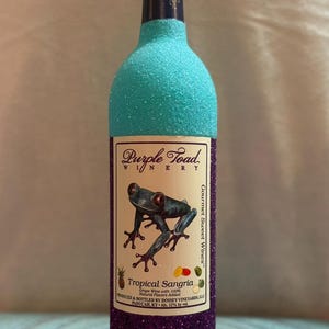 Purple Toad Glitter Wine Bottle - Etsy