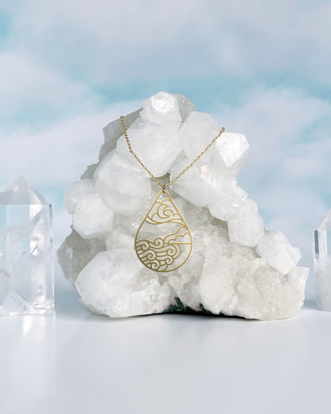 Moon Ocean Lightweight Necklace | Rachel Beyer Illustration X A Tea ...