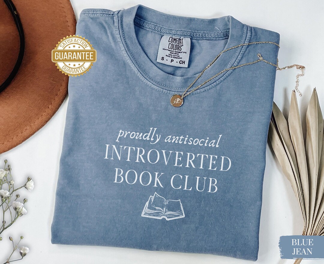 Introvert Book Club Shirt Comfort Colors Bookish Gifts for Readers ...
