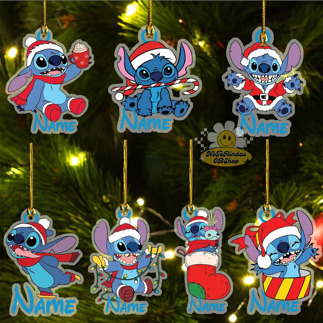 Personalized Disney Stitch Christmas Ornament, Christmas Stitch Gifts ...