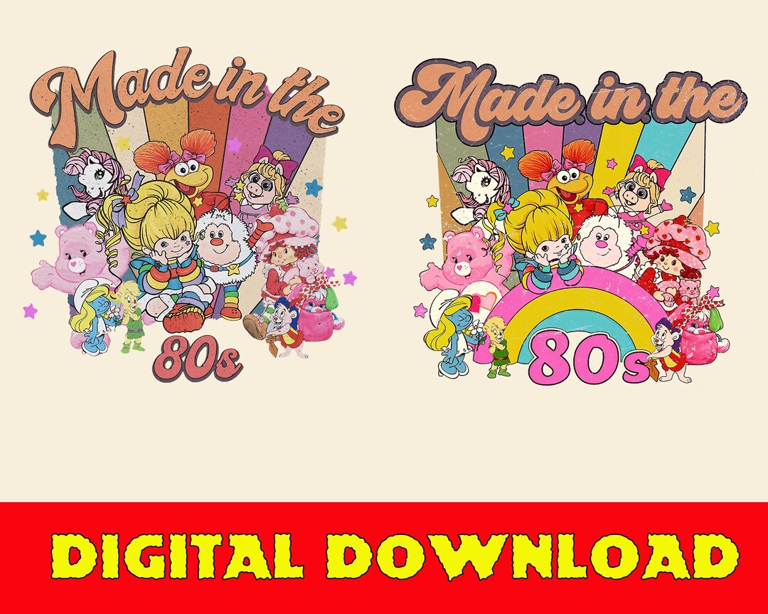 Made in the 80s Png, Rainbow Brite Png, Care Bears and Strawberry Png ...