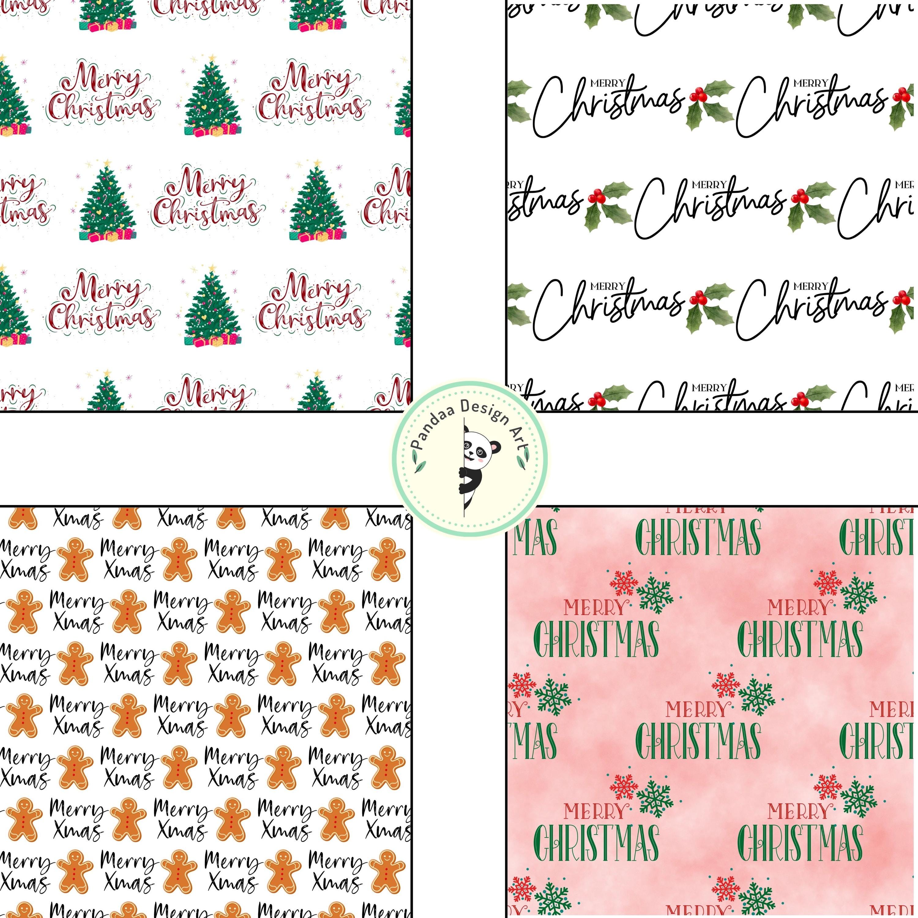 Merry Christmas Digital Paper Pack: Seamless Holiday Patterns (JPG ...