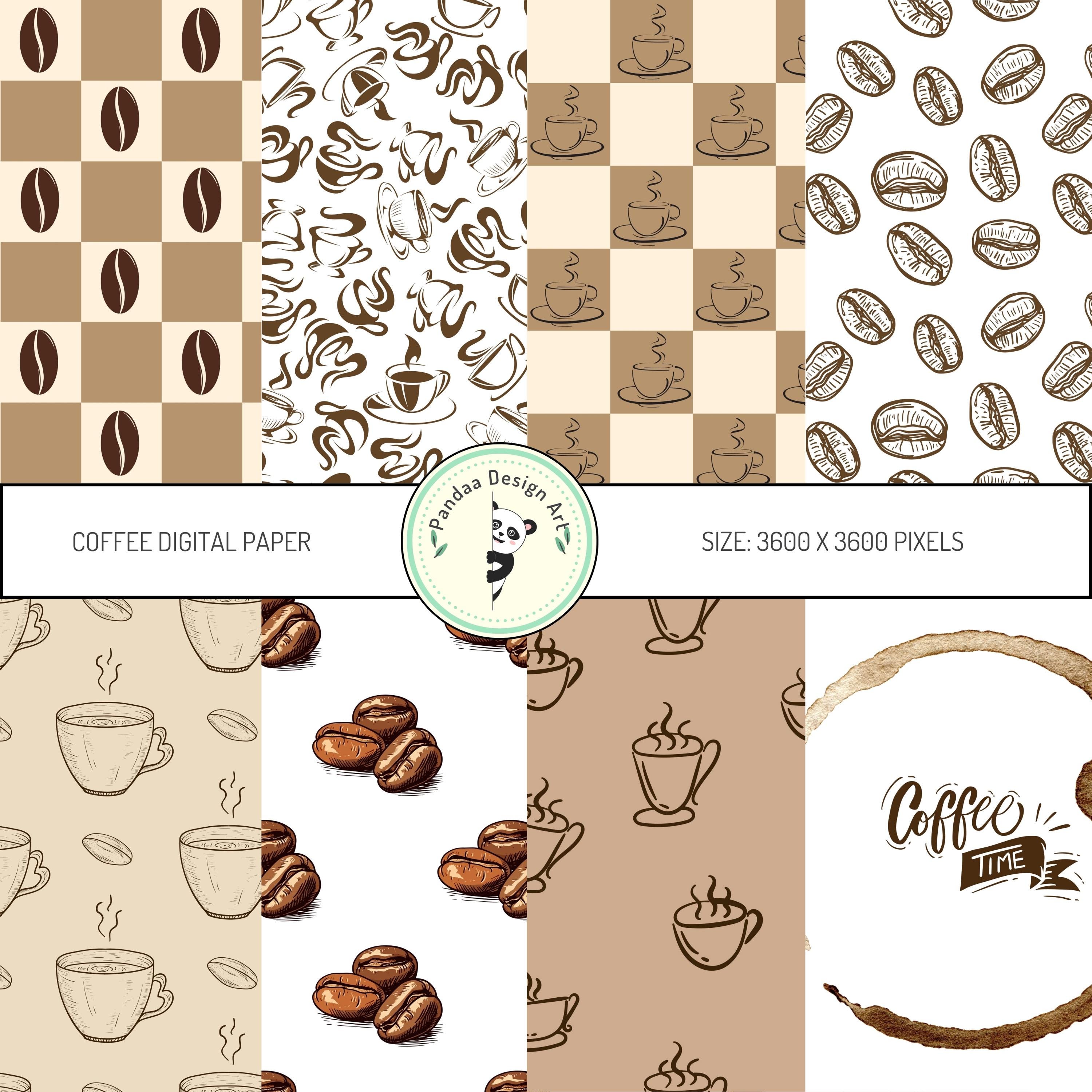 Coffee Seamless Digital Paper, Coffee Digital Paper Pack, Coffee ...