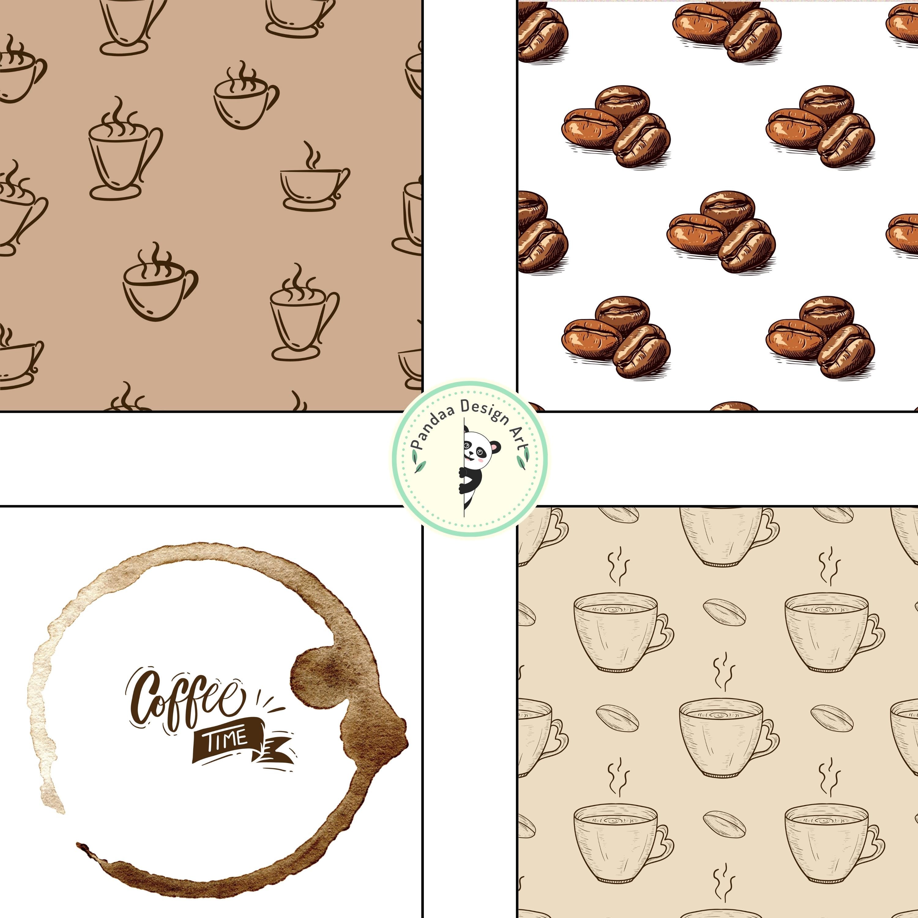 Coffee Seamless Digital Paper, Coffee Digital Paper Pack, Coffee ...