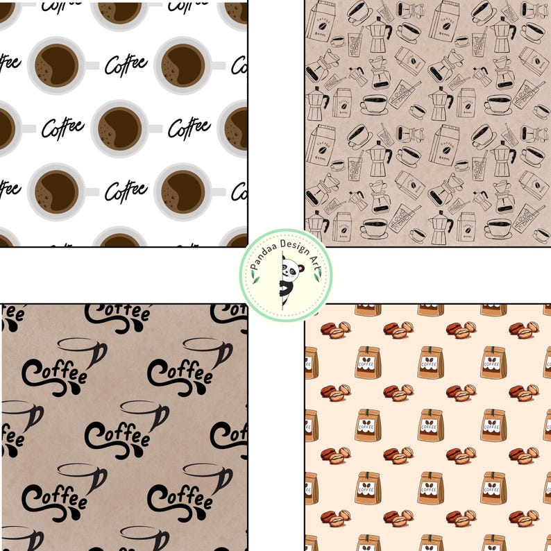 Coffee Seamless Digital Paper, Coffee Digital Paper Pack, Coffee ...